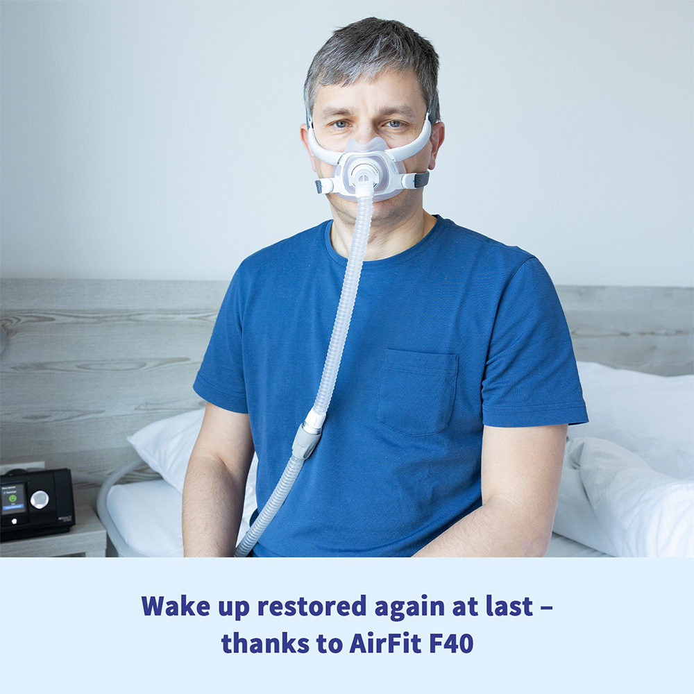 ResMed AirFit F40: Quiet, lightweight Full Face CPAP Mask